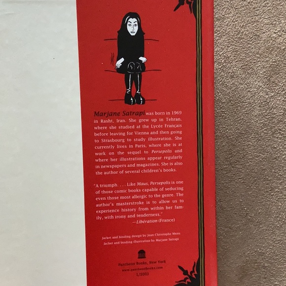 Other | Hardcover Persepolis Graphic Novel By Marjane Satrapi Book ...